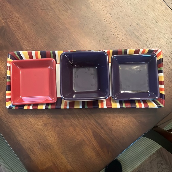 Pampered Chef | Kitchen | Pampered Chef Tray With Dishes | Poshmark